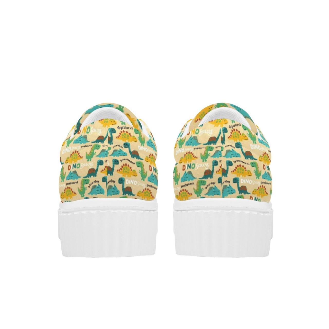 Dinosaur Print Platform Shoes | Dinosaur Sneakers | Dinasaur Women ...