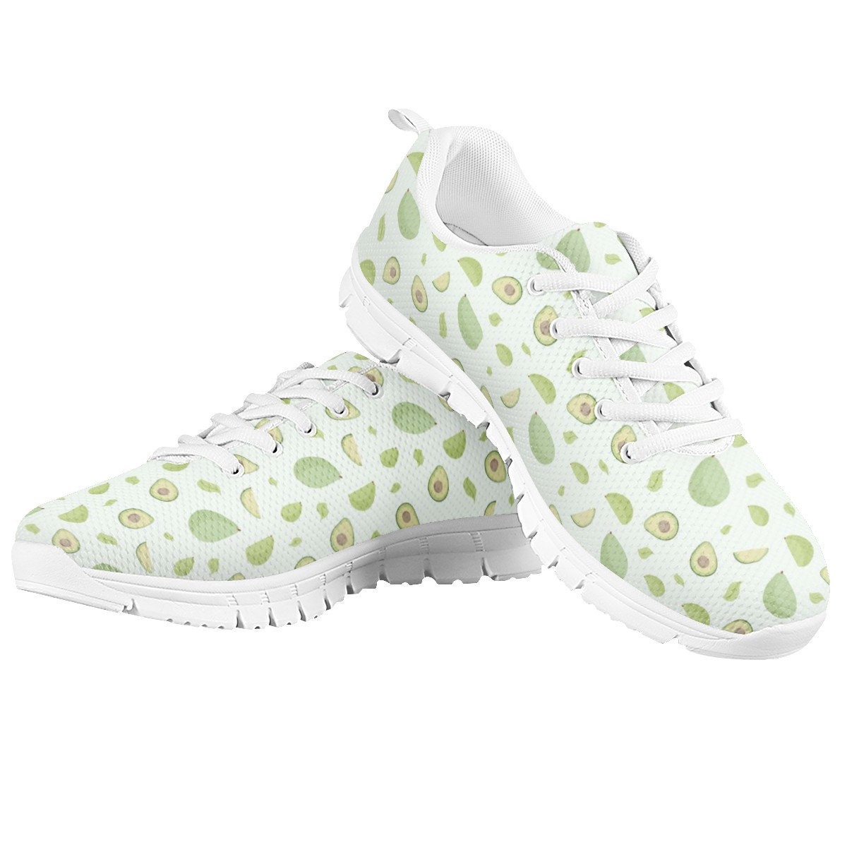 Avocado Shoes, Avocado Design Shoes, Vegan Sneakers, Cute Sneakers ...