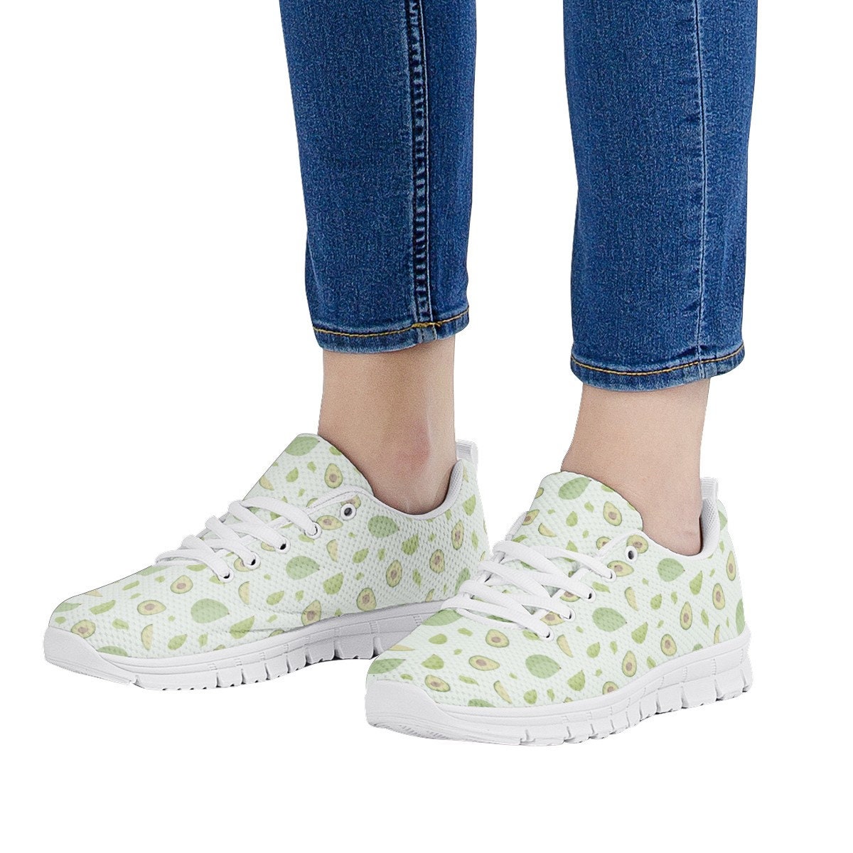 Avocado Shoes, Avocado Design Shoes, Vegan Sneakers, Cute Sneakers ...