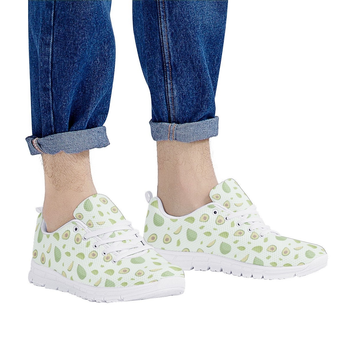 Avocado Shoes, Avocado Design Shoes, Vegan Sneakers, Cute Sneakers ...